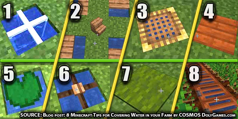 How do you hide water from a farm in Minecraft?