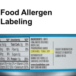 How do you identify allergens on food labels?