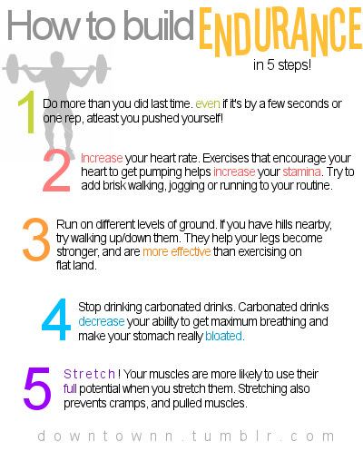 How do you increase endurance?