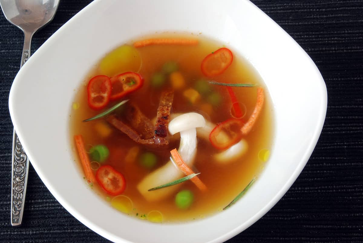 How do you infuse soup with flavor?