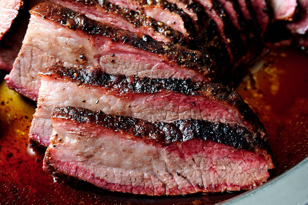 How do you keep a brisket flat when juicy?