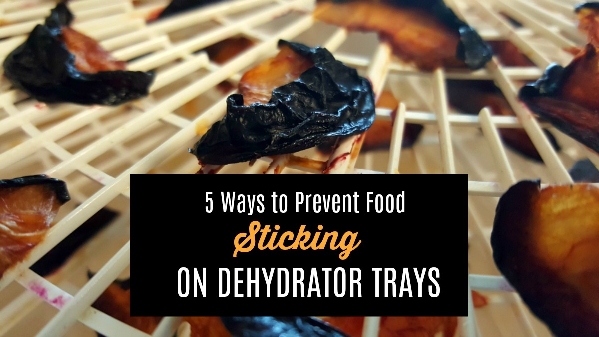 How do you keep a dehydrator from sticking?
