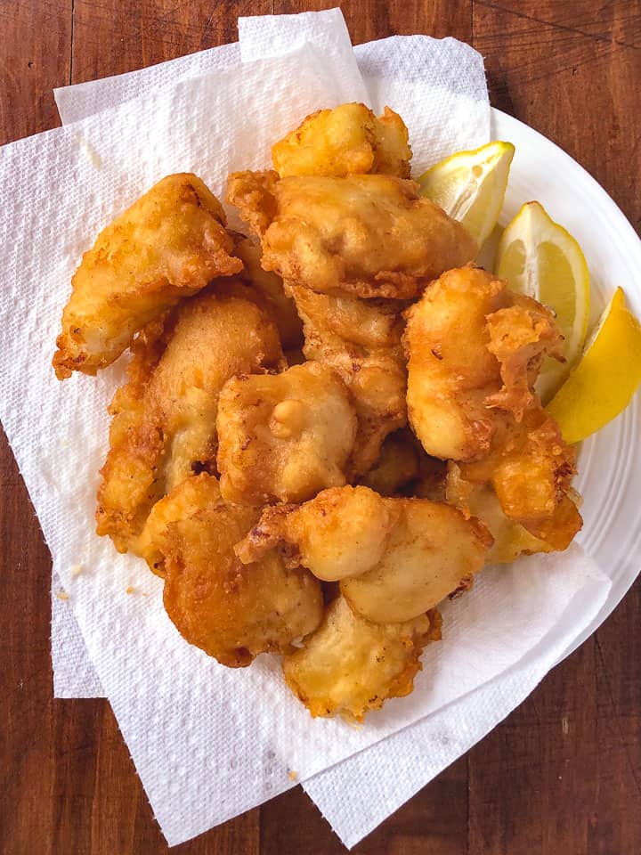 How do you keep batter on fried fish?