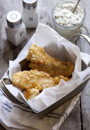 How do you keep batter to fry fish?
