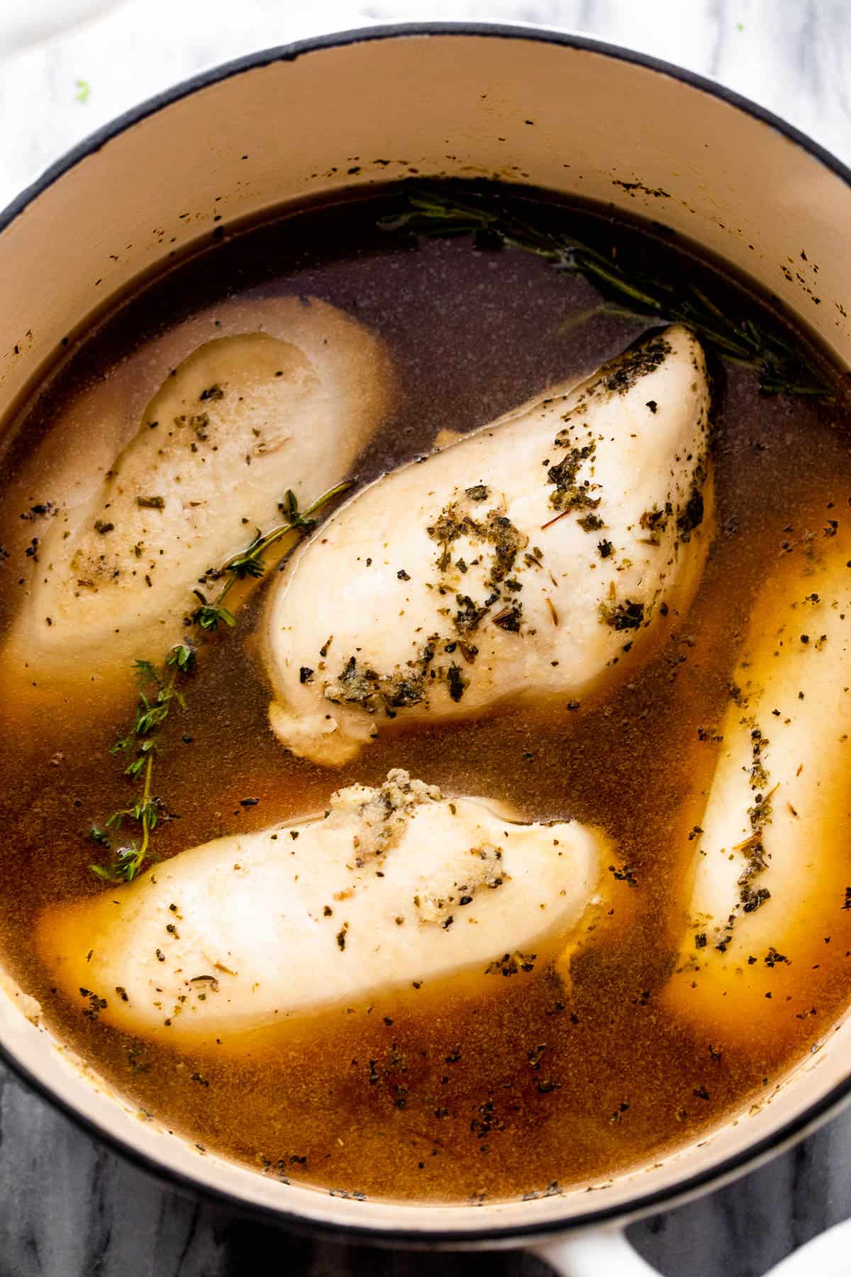 How do you keep chicken breast moist in soup?