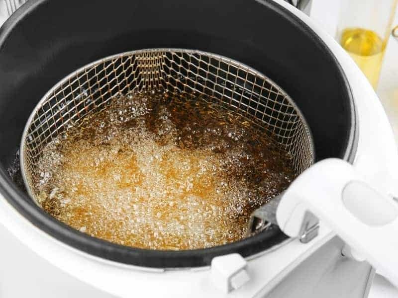 How do you keep fish from sticking to the deep fryer basket?