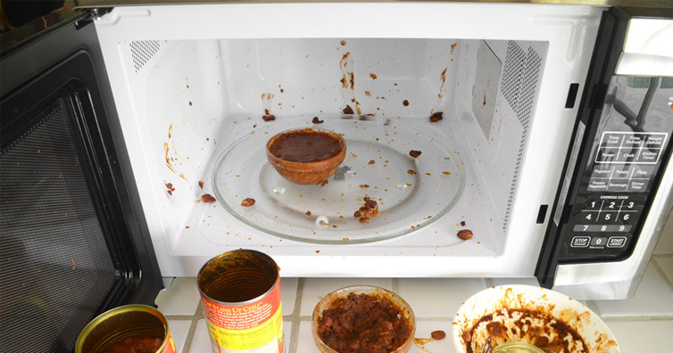 How do you keep food from exploding in the microwave?