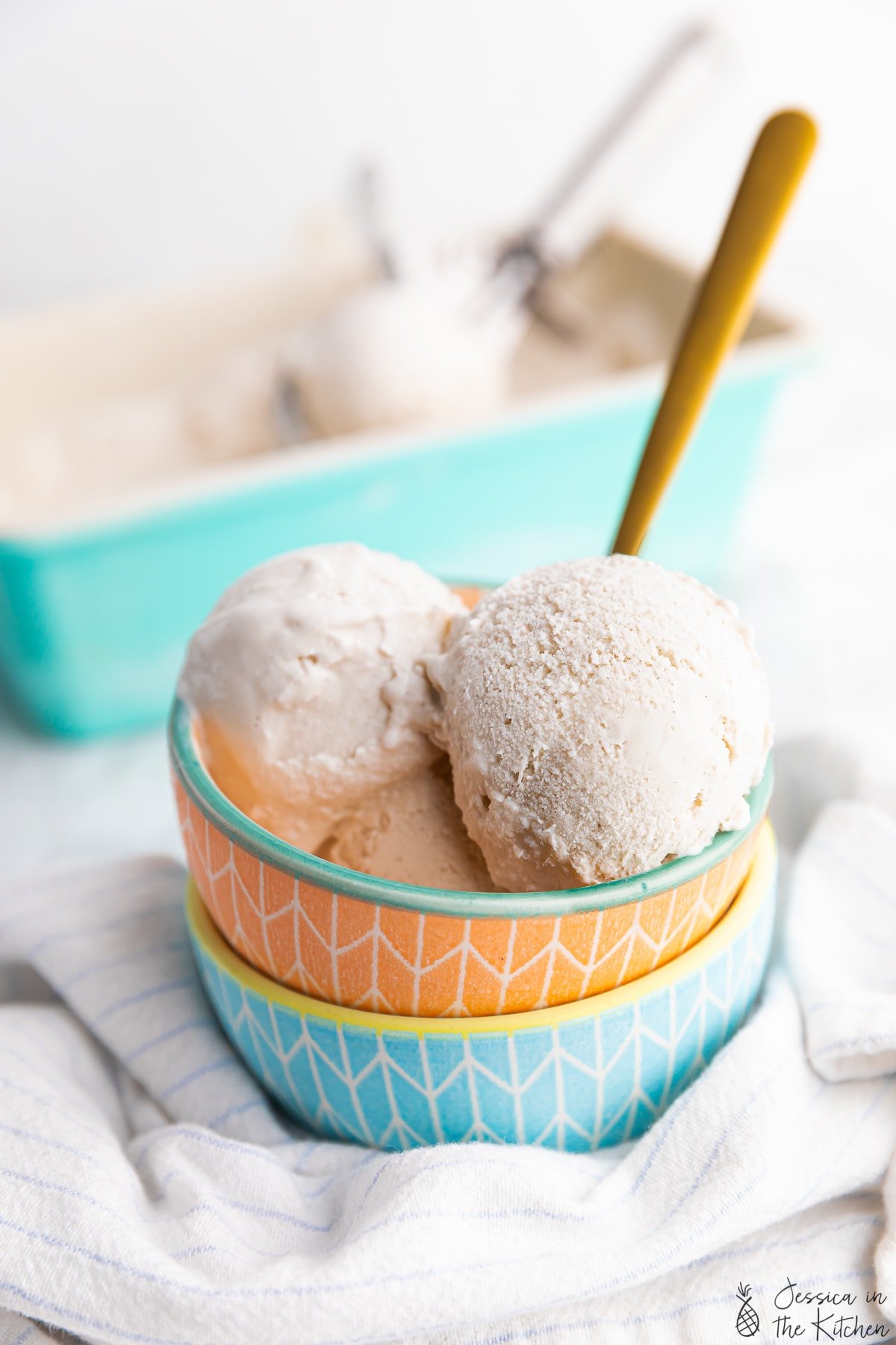 How do you keep homemade vegan ice cream soft?