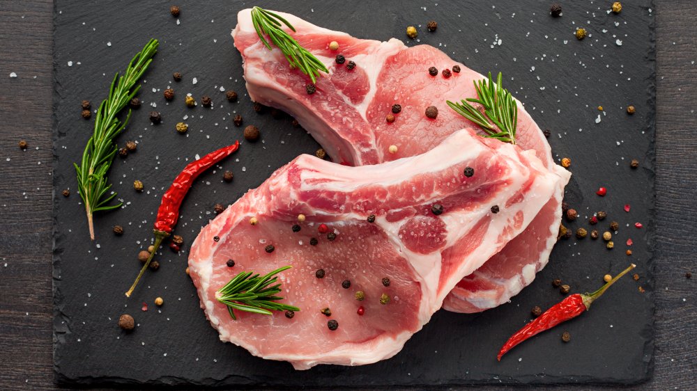 How do you keep pork chops from drying out when cooking?