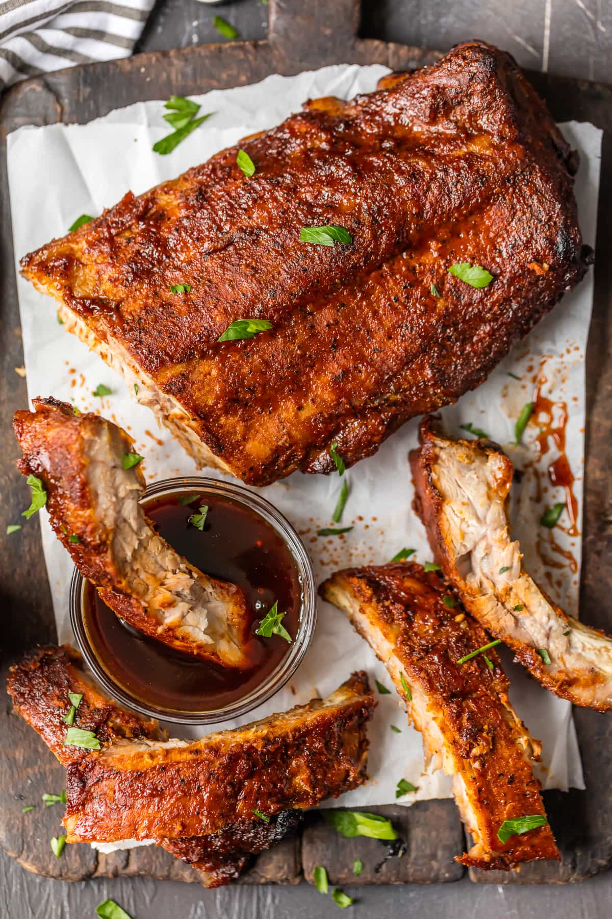 How do you keep ribs moist when baking?