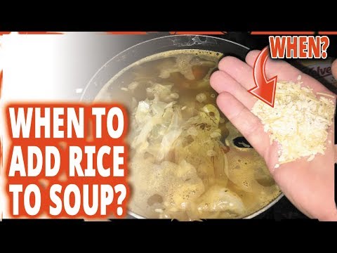How do you keep rice from swelling in soup?