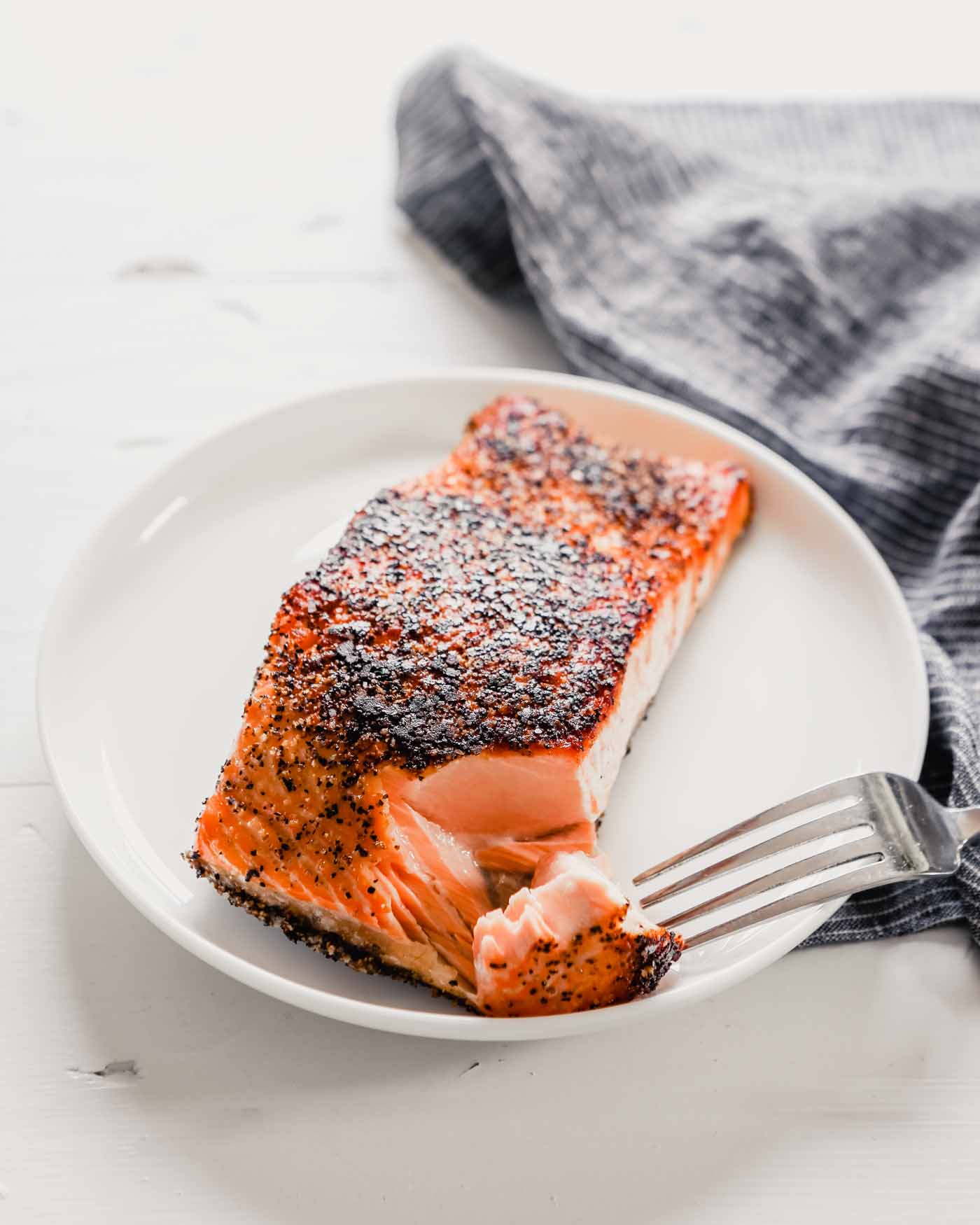 How do you keep salmon from burning in the pan?