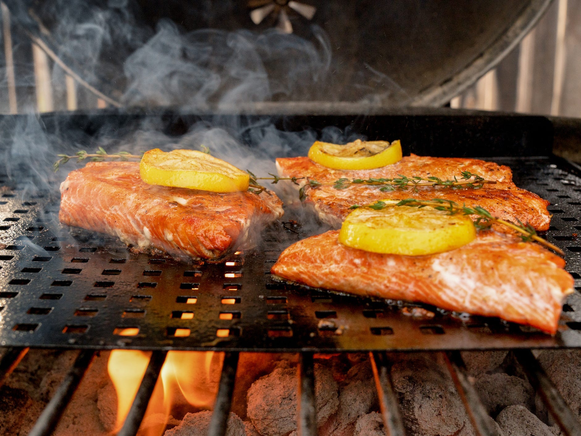 How do you keep salmon from drying out on the grill?