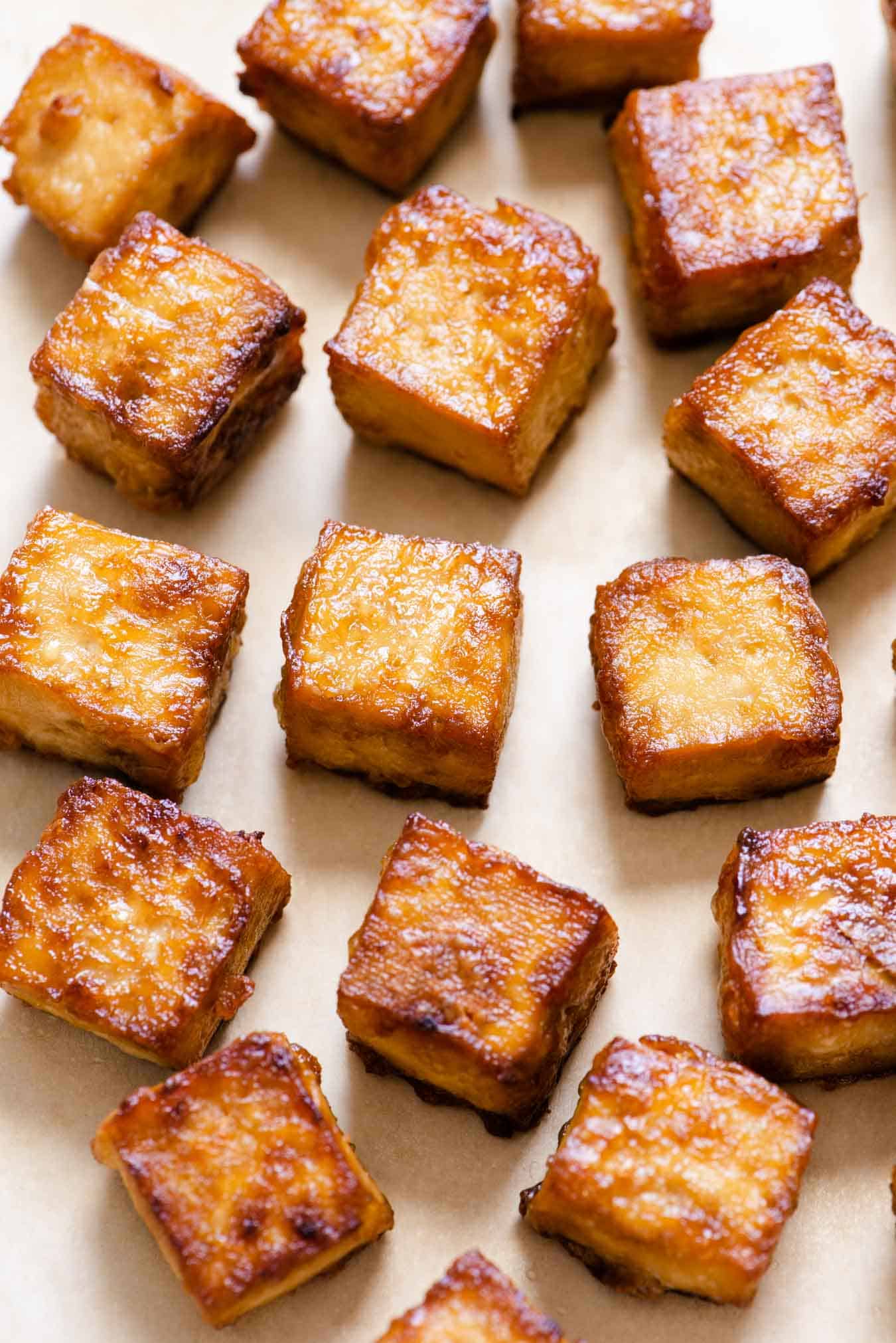 How do you keep tofu from sticking in the oven?