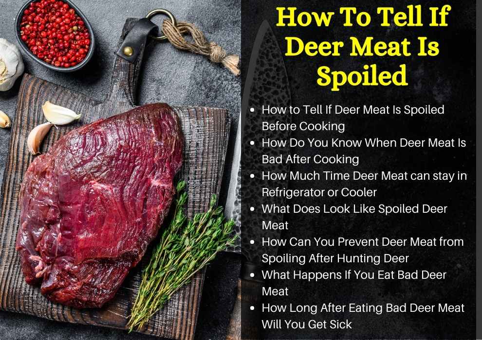 How do you know if deer meat is bad?