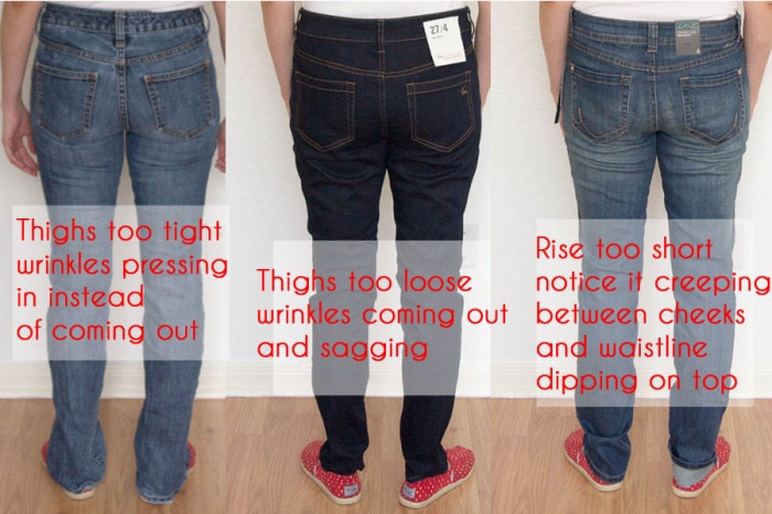 How do you know if jeans fit correctly?