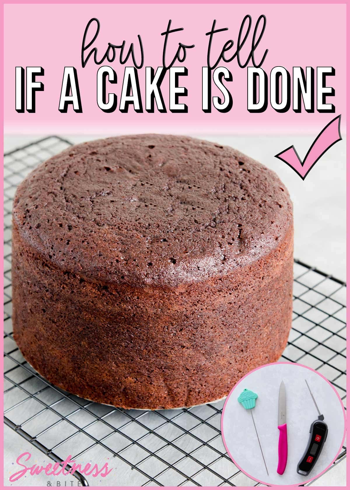 How do you know if you over baked a cake?