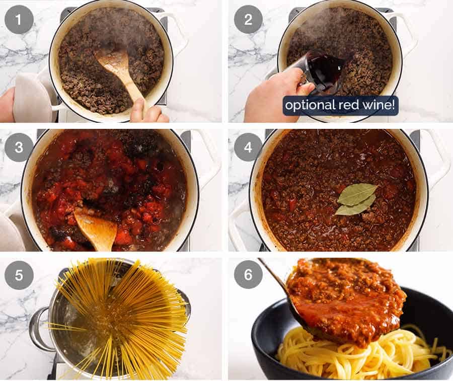 How do you know when bolognese is cooked?