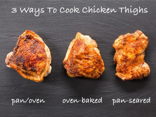 How do you know when chicken thighs are cooked?