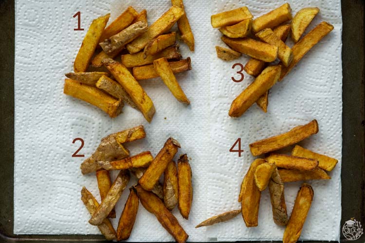 How do you know when French fries are done in oil?