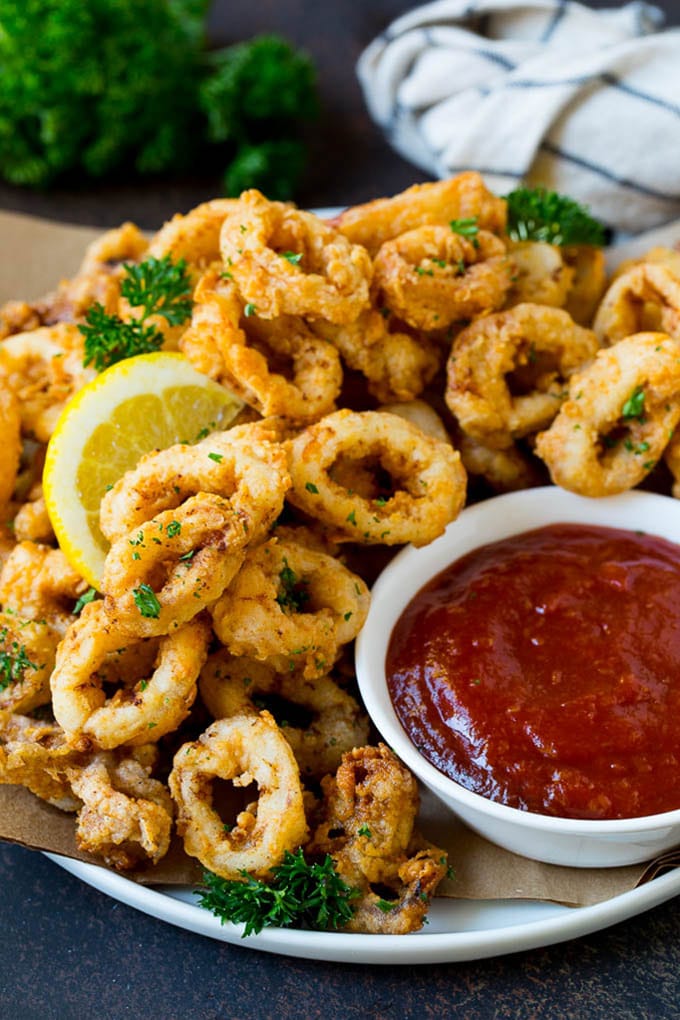 How do you know when fried calamari is cooked?