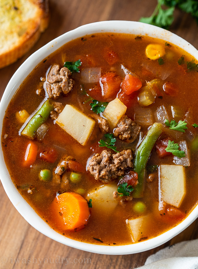 How do you make beef broth from ground beef?