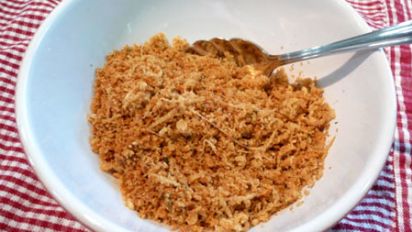 How do you make bread crumbs for deep frying?