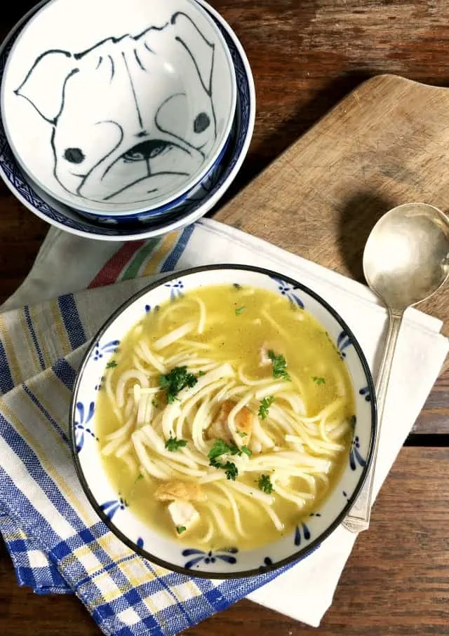 How do you make canned chicken soup taste better?