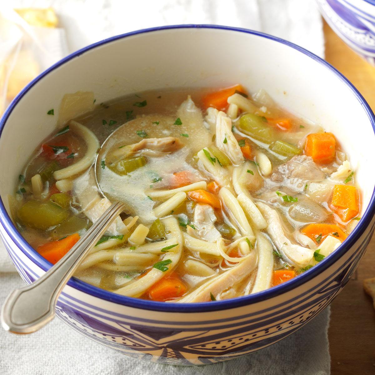 How do you make chicken noodle soup taste good?