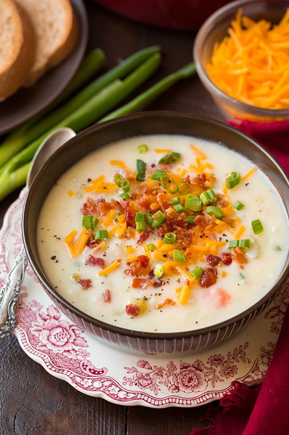 How do you make cream of potato soup with potatoes?