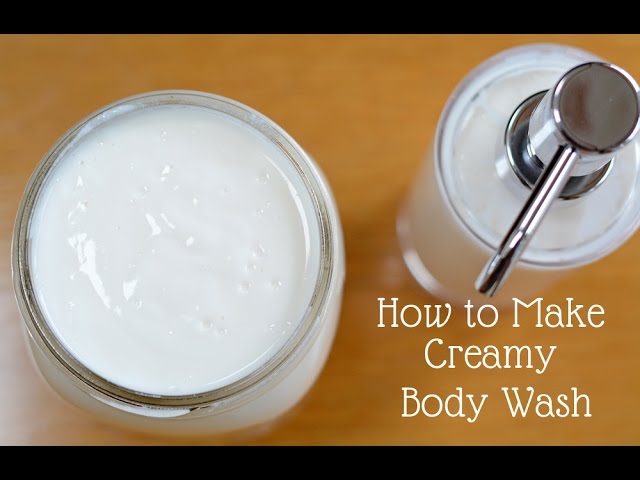 How do you make creamy body wash out of bar soap?