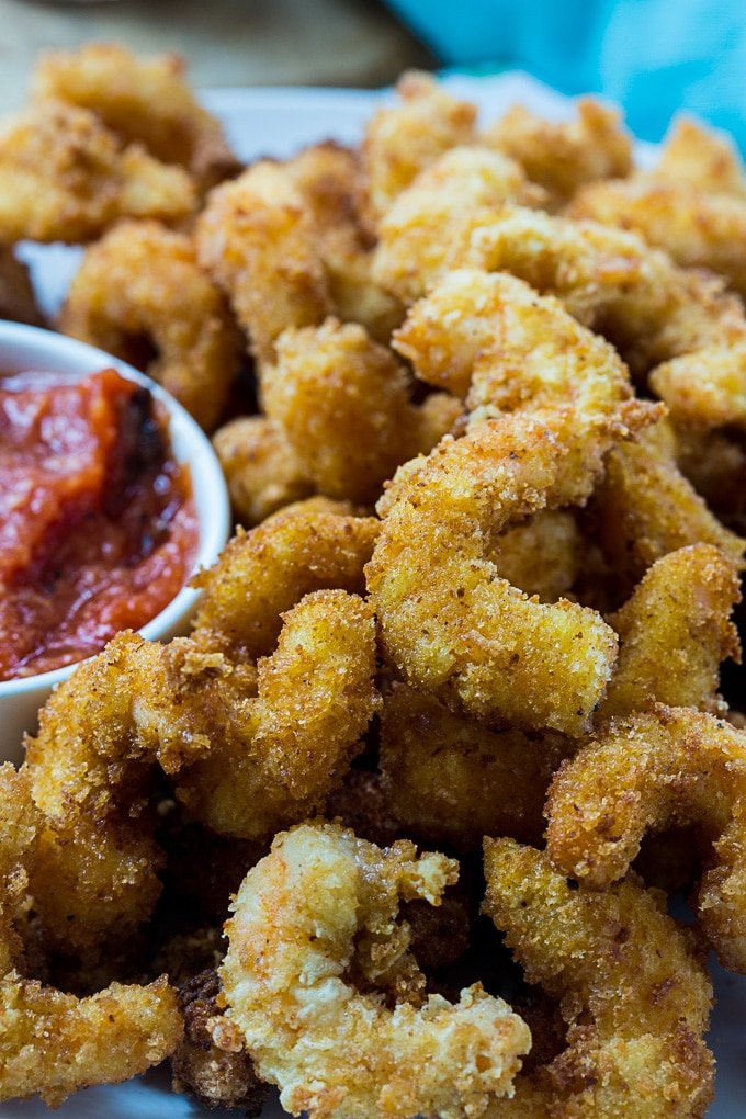 How do you make crispy fried shrimp again?