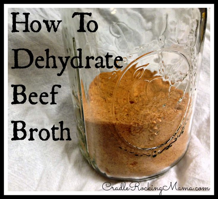 How do you make dehydrated beef broth?