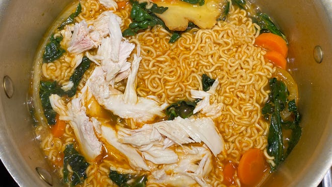 How do you make instant ramen broth thicker?