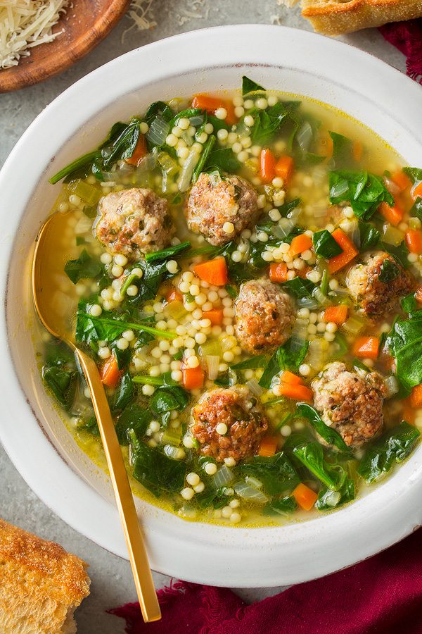 How do you make Italian wedding soup less chunky?