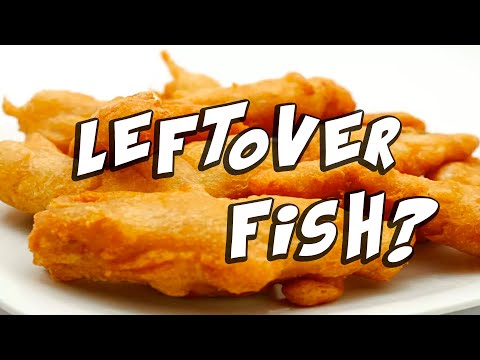 How do you make leftover fried fish crispy again?