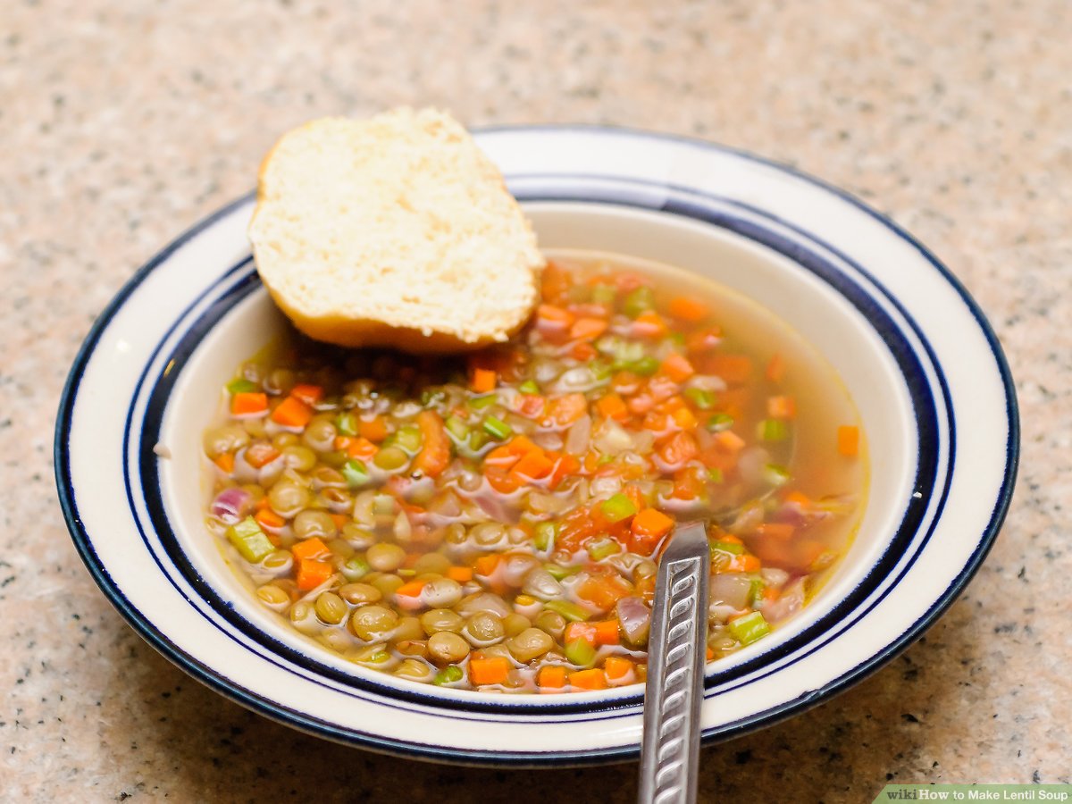 How do you make lentil soup less sour?