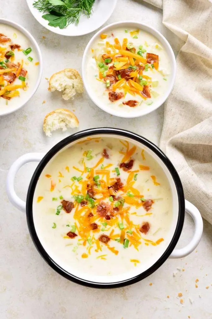 How do you make potato soup without peeling potatoes?