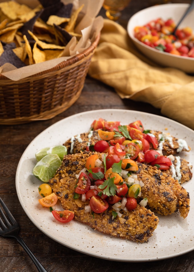 How do you make Sea Cuisine Tortilla Crusted Tilapia?