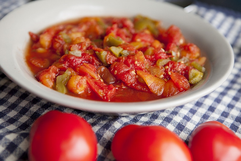 How do you make stewed tomatoes from diced tomatoes?