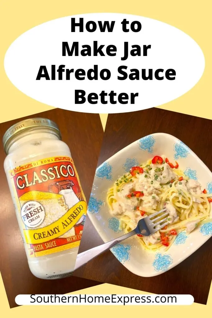 How do you make store bought Alfredo creamy?