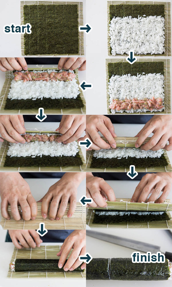 How do you make sushi step by step?