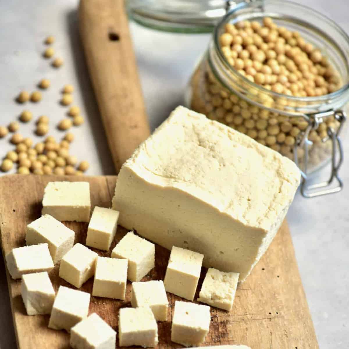 How do you make tofu from dried beans?