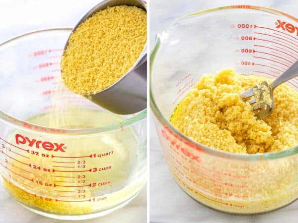 How do you measure water for couscous?