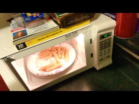 How do you microwave frozen fish sticks?