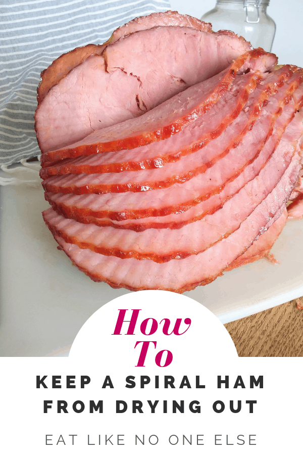 How do you moisten a cooked ham?