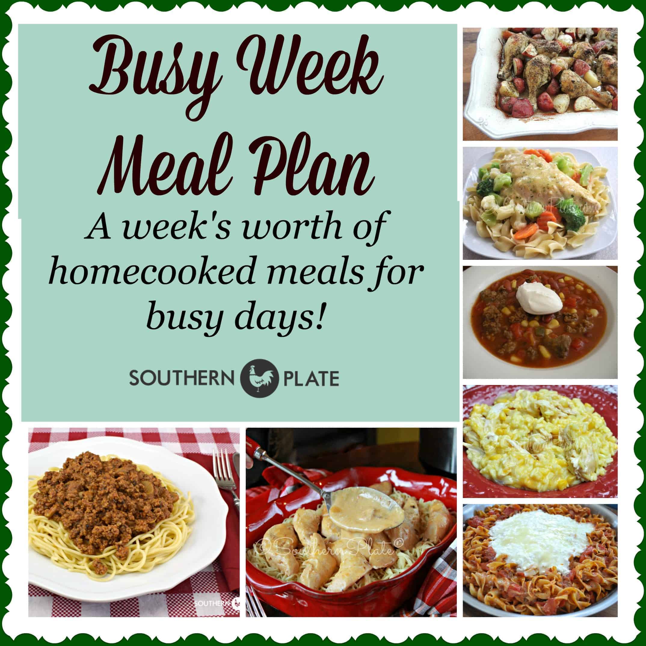 How do you plan a busy week meal?