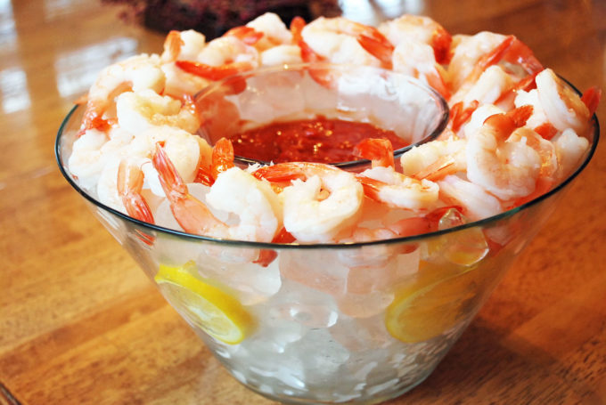 How do you present cold shrimp?