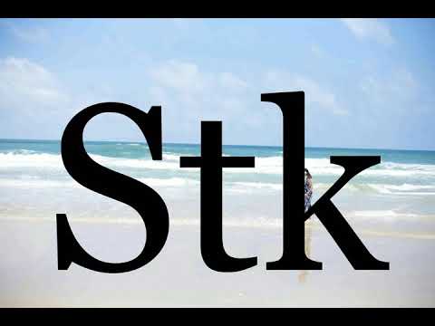 How do you pronounce STK restaurant?