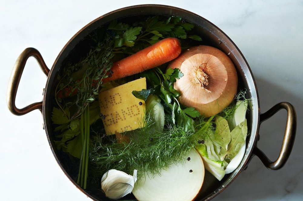 How do you put your body in vegetable stock?